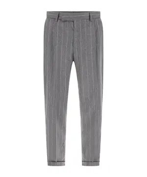 PT TORINO Casual Trousers With Belt Loops - Gray