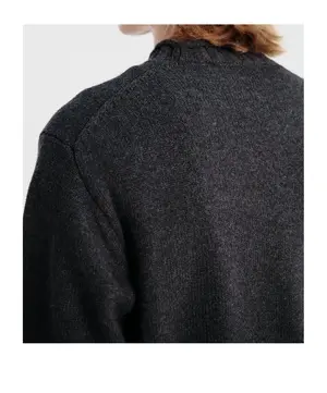 DUNST Ribbed Mock-neck Knitted Sweater - Black