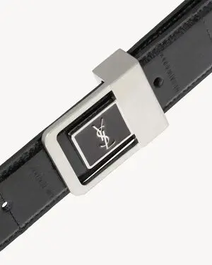 Saint Laurent La 66 Belt In Hagfish