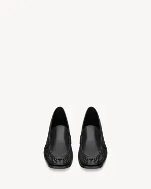 Saint Laurent Theobald Loafers In Glazed Leather