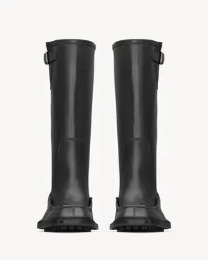 Saint Laurent Buckled Leather Boots