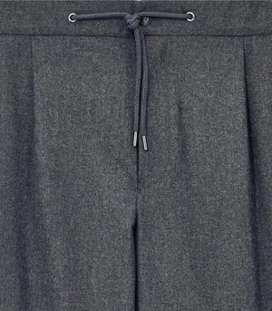 Giorgio Armani Trouser Cashmere Regular Fit Solid Stretch Drap