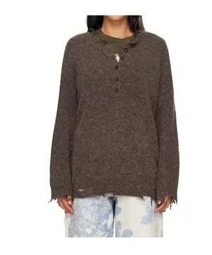 R13 Long-sleeved Knit Top