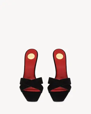 Saint Laurent Opyum Mules In Velvet