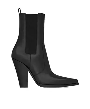 Saint Laurent Dylan Chelsea Boots In Smooth Leather - Black