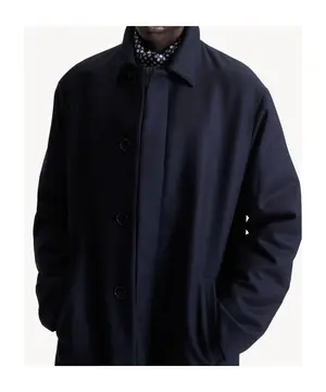 Saint Laurent Down Car Coat In Brushed Wool Flannel Hk 38,600