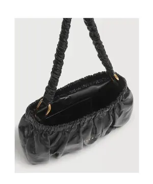 Marni Ruched Handle Shoulder Bag - Black