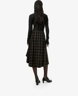 Our Legacy Fan Check-pattern Skirt