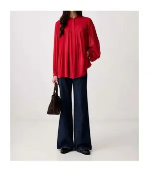 Marella Crew-neck Puff-sleeve Shirt
