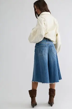 MOTHER The Whole Flutter Fray Denim Shorts