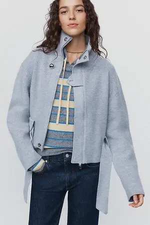 WHITEROOM + CACTUS Cotton Blend Funnel Neck Sweater