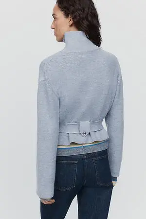 WHITEROOM + CACTUS Cotton Blend Funnel Neck Sweater