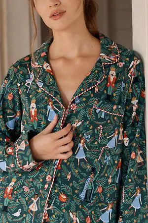 BEDHEAD PAJAMAS Nutcracker Sleep Set - Green Pattern