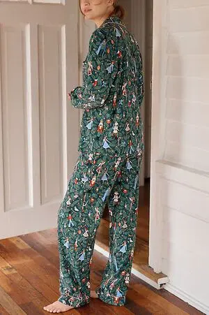 BEDHEAD PAJAMAS Nutcracker Sleep Set - Green Pattern