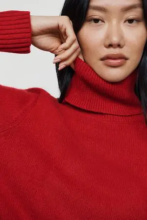 REFORMATION Dove Cashmere Wool Turtleneck Sweater