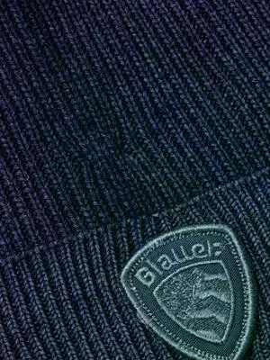BLAUER. Oliver Logo-patch Ribbed-knit Beanie Hat