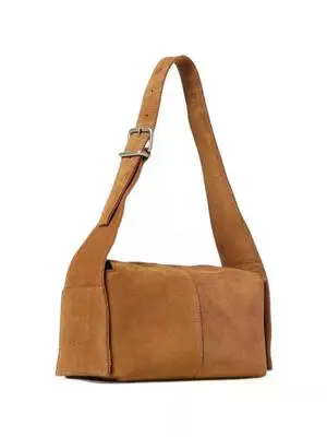 VIC MATIE Virginia Suede Tote Bag - Brown