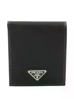 Prada Tessuto Saffiano Bi-fold Wallet - Black
