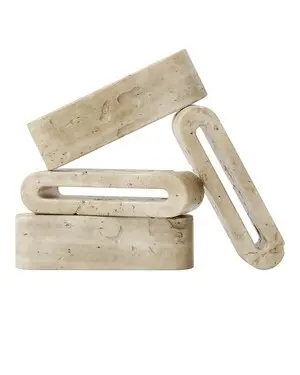 KÖPPEN Italian Travertine Stone Tongue Scraper Holder - One Colour