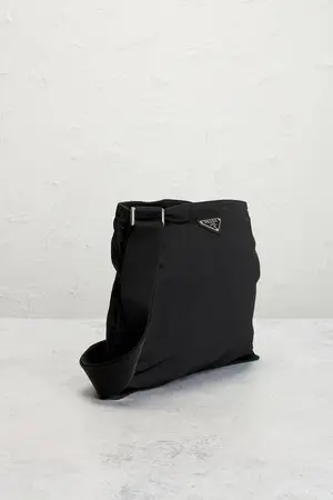 Prada Tessuto Mini Flat Messenger Bag