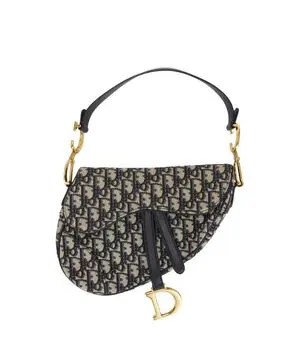 Dior Trotter Oblique Saddle Bag - Blue