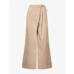 4TH & RECKLESS Beatrice Wide-leg Woven Trousers - Bege