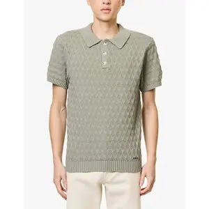 BELIER Jacques Diamond Stitch Cotton-blend Polo Shirt