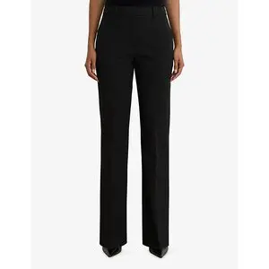 REISS Merisse Flared-leg Mid-rise Woven Trousers