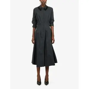 Simkhai Signature Jazz Embellished Cotton-blend Midi Dress