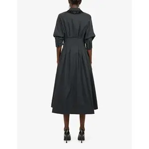 Simkhai Signature Jazz Embellished Cotton-blend Midi Dress