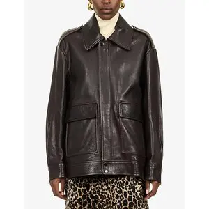 Nour Hammour Drey Exclusive Textured Leather Jacket