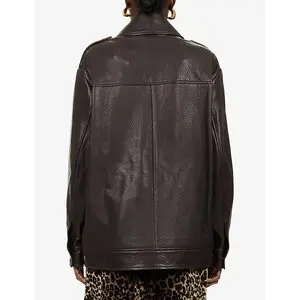 Nour Hammour Drey Exclusive Textured Leather Jacket