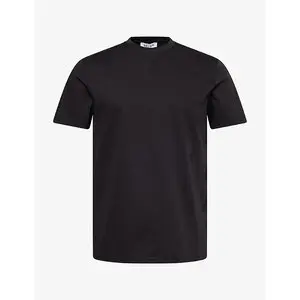 BELIER Crest Embroidered Mercerised Cotton T-shirt - Black