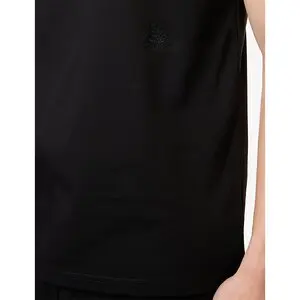 BELIER Crest Embroidered Mercerised Cotton T-shirt