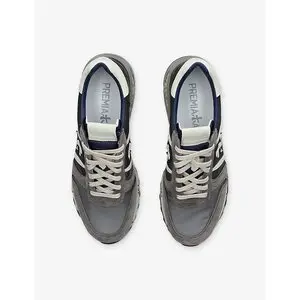 Premiata Lander Suede And Woven Trainers