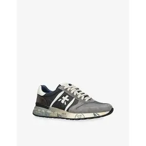 Premiata Lander Suede And Woven Trainers