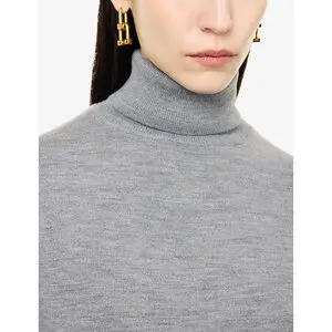 THE FRANKIE SHOP Eve Thin Turtleneck Wool Sweater