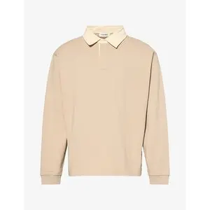 FRAME The Rugby Polo Cotton Shirt - Beige