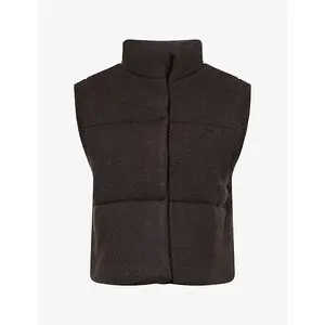 Le Kasha Sleeveless Cashmere Puffer Vest - Chocolat