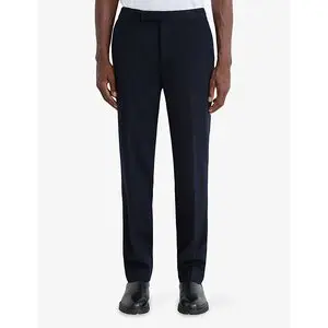 REISS Found Relaxed-fit Stretch-woven Trousers - Navy