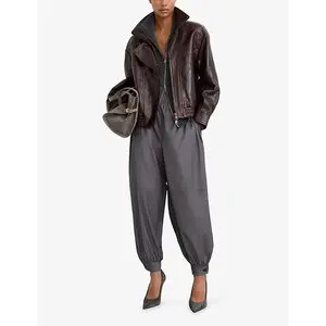 REISS Neave Balloon-leg Mid-rise Woven Trousers
