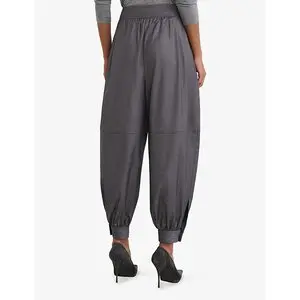 REISS Neave Balloon-leg Mid-rise Woven Trousers