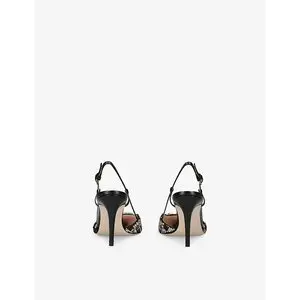 Valentino Garavani Vlogo Signature 80 Leather Slingbacks
