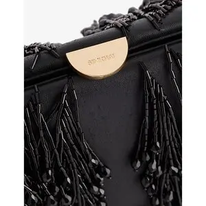 Simkhai Pia Beaded-fringe Leather Clutch