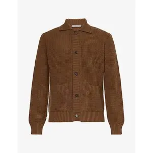 Corneliani Patch-pocket Knitted Cardigan - Bronze