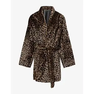 Nour Hammour Raquel Leopard-print Shearling Coat