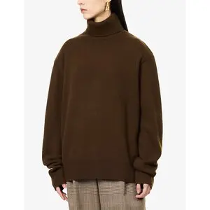 THE FRANKIE SHOP Gala Padded Turtleneck Wool Jumper