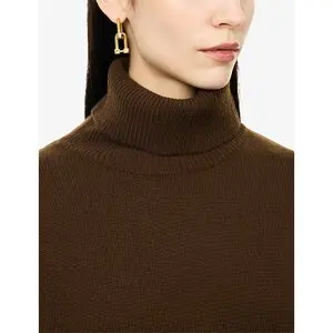 THE FRANKIE SHOP Gala Padded Turtleneck Wool Jumper