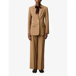 Claudie Pierlot Notch-lapel Slim-fit Wool-blend Jacket