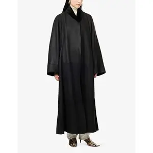 Nour Hammour Dorian Reversible Leather Shearling Coat